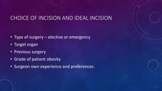 Incisions and position in general surgery by dr chandrakant sabale ...