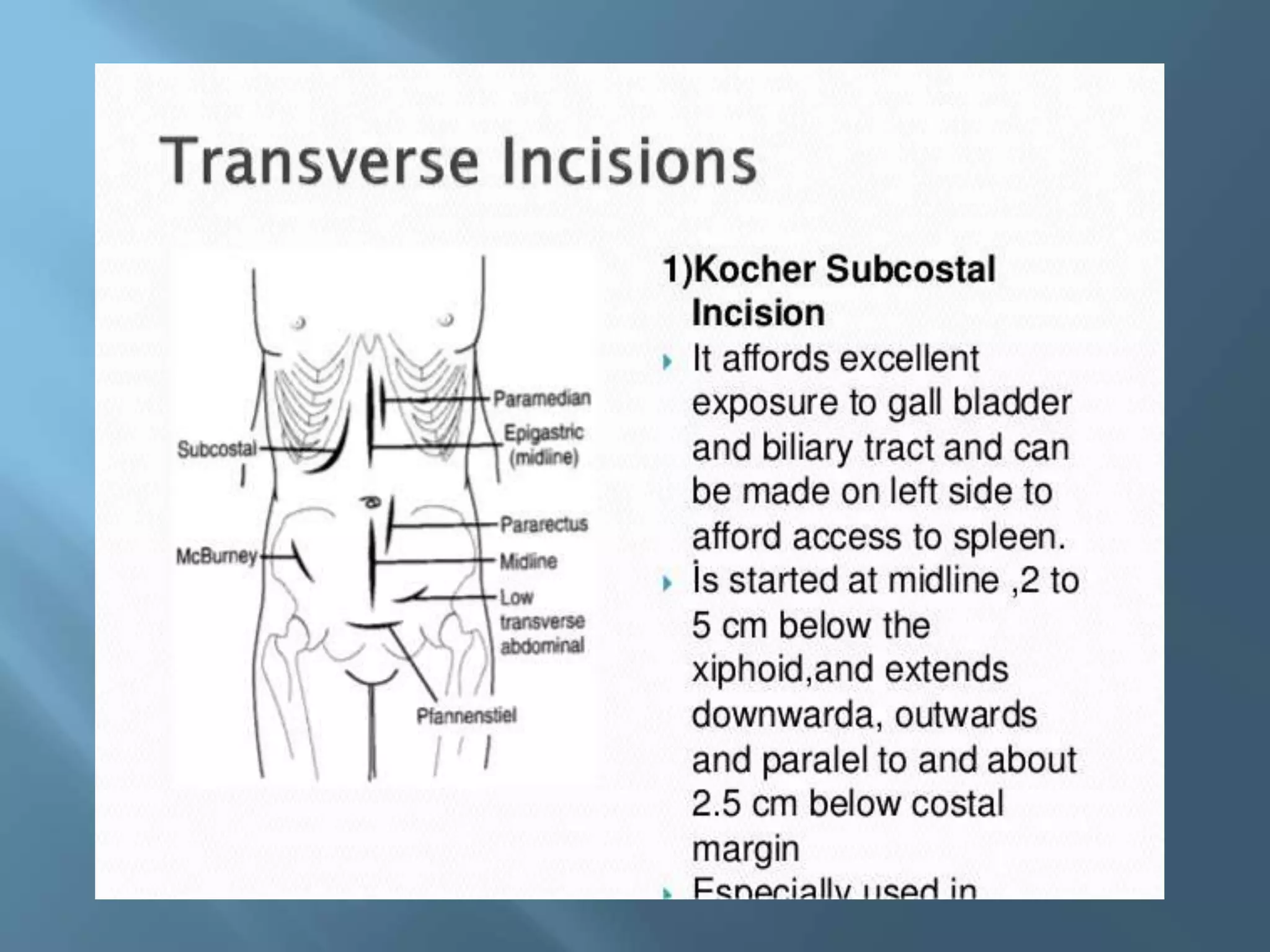 Incisions on abdominal wall’ | PPT
