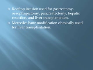 Incisions on abdominal wall’ | PPTX