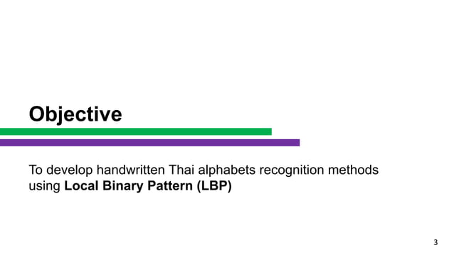 Offline Handwritten Thai Character Recognition Using Single Tier
