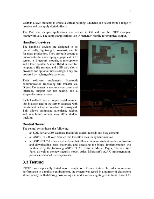 INCITE - INtegrated Components for Interactive TEaching | PDF