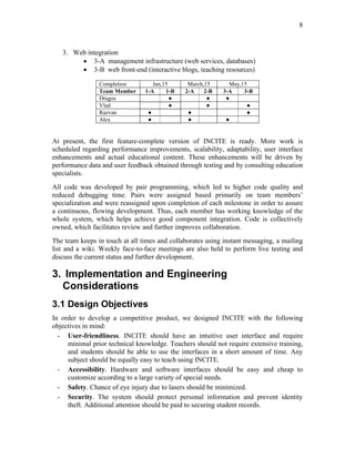 INCITE - INtegrated Components for Interactive TEaching | PDF