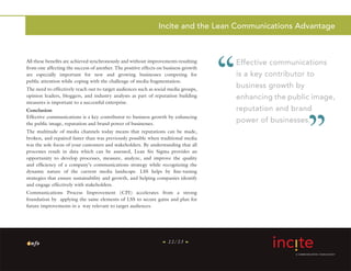 Lean Communications: Process Improvement in PR and Corporate ...