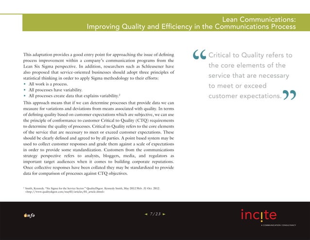 Lean Communications: Process Improvement in PR and Corporate ...