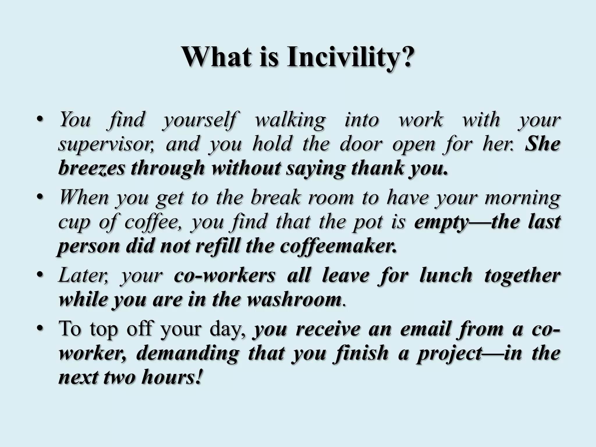 Workplace Incivility | PPTX