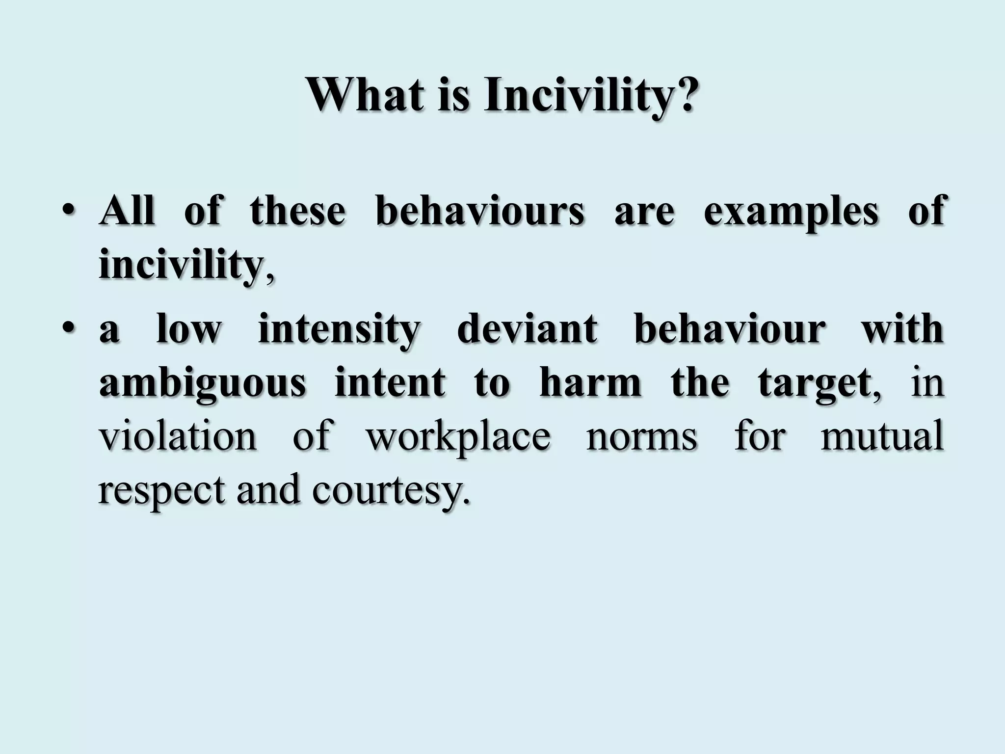 Workplace Incivility | PPTX