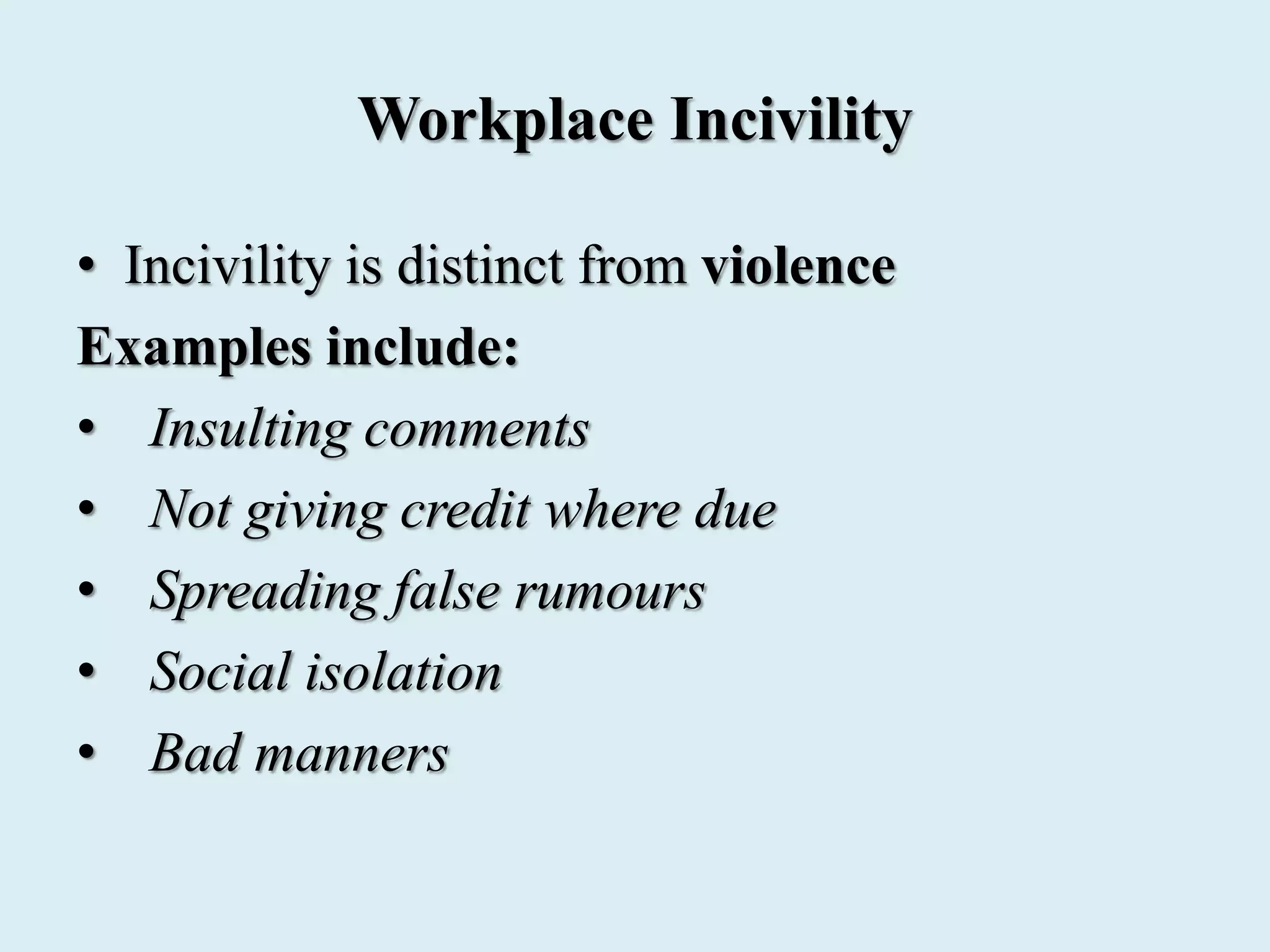 Workplace Incivility | PPTX
