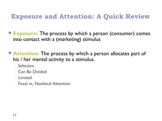 exposure attention perception | PPT