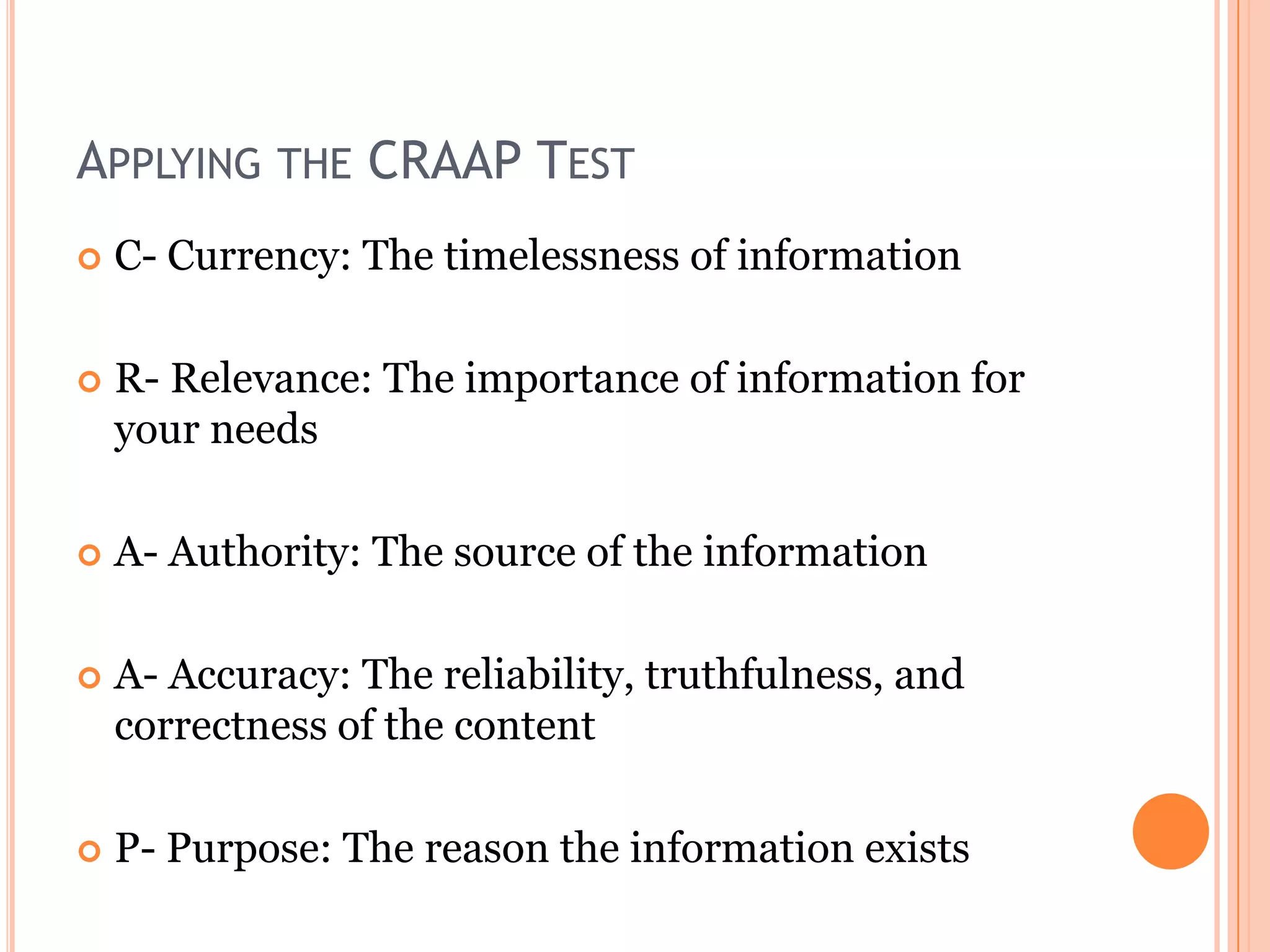 CRAAP Test Slidshow | PPT