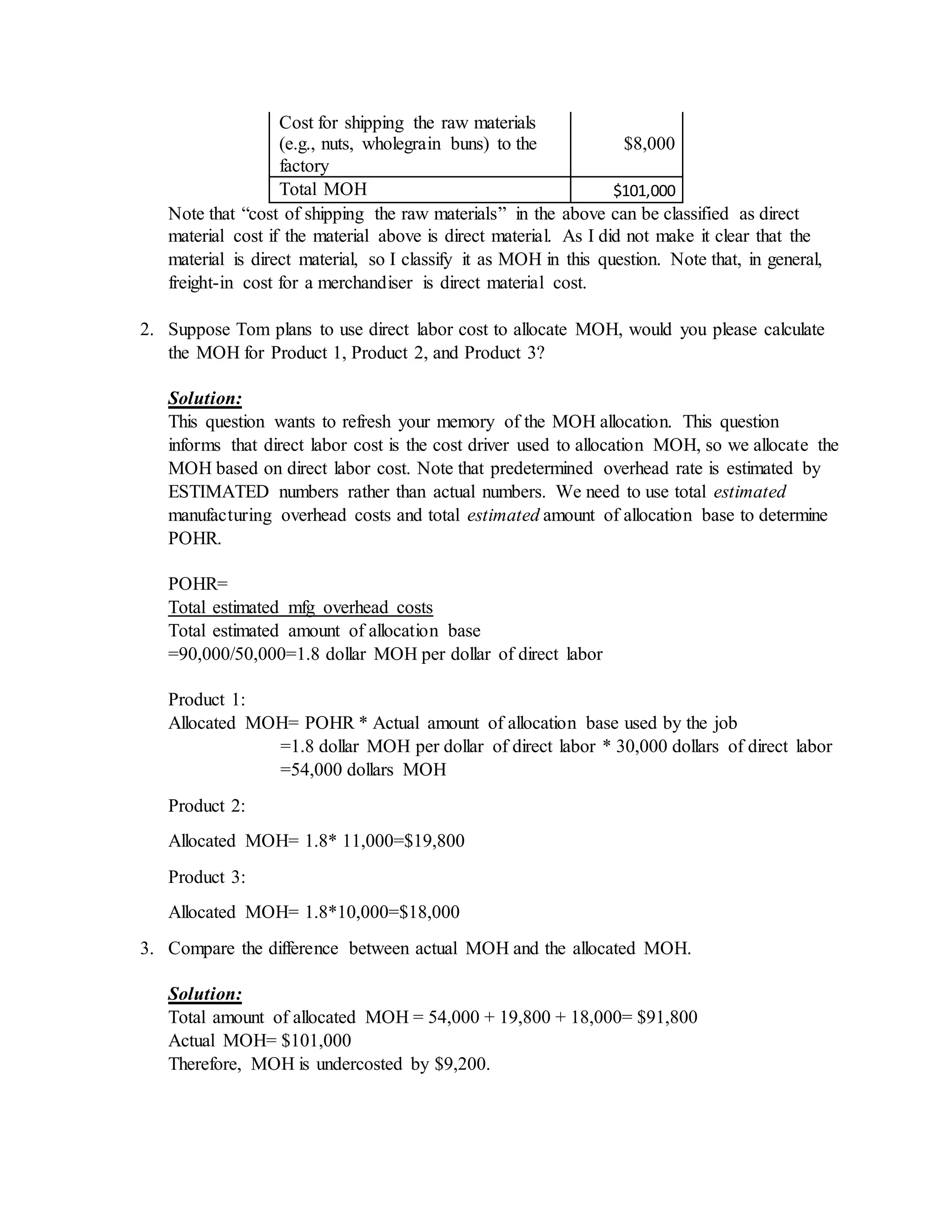Managerial Accounting in class exercise chapter 4 solution | DOCX