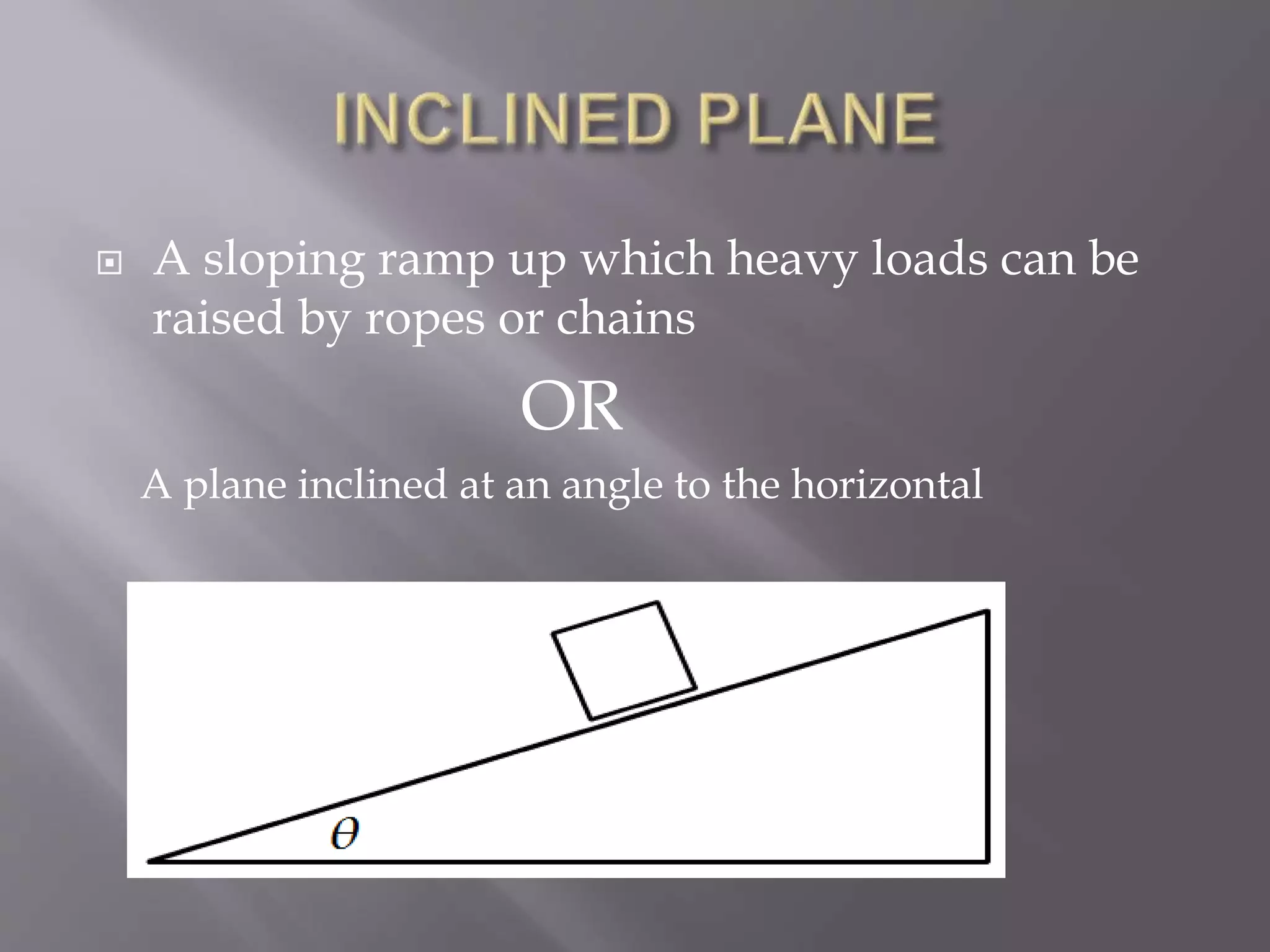 Inclined plane | PPTX