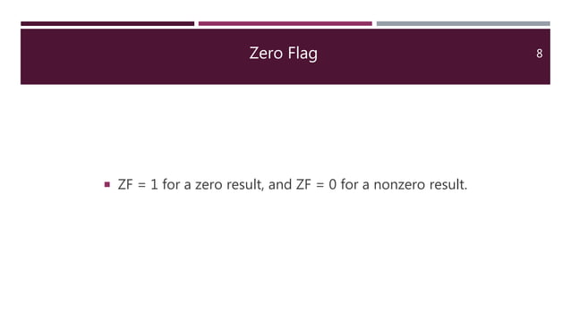 Flag Registers (Assembly Language) | PPTX | Computing | Technology & Computing