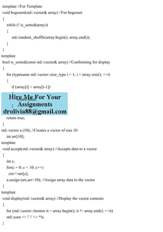 #include algorithm #include vector #include iostream usi.pdf | Programming Languages | Computing