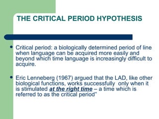 Included 3 the critical period 2013 | PPT