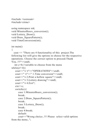 #include iostream#includectimeusing namespace std;void.docx