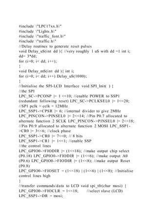 #include LPC17xx.h#include Lights.h#include traffic_fo.docx | Computer ...