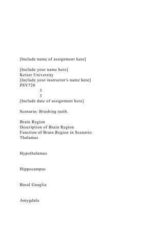 [Include name of assignment here][Include your name .docx | Brain and Nervous System Disorders ...