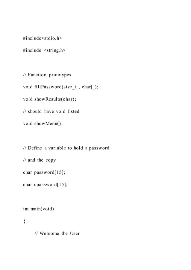 #includestdio.h#include string.h Function prototype | PDF