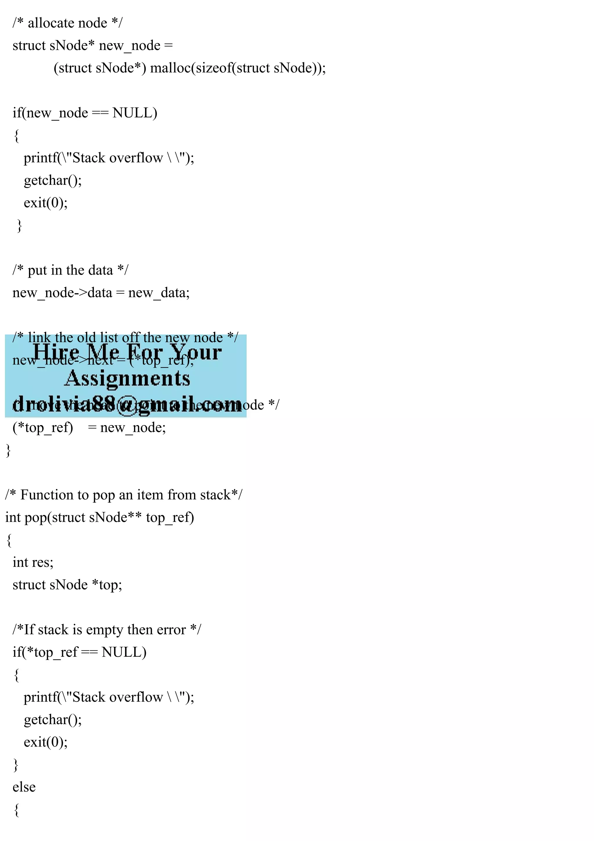 #includestdio.h#includestdlib.h structure of a stack node .pdf