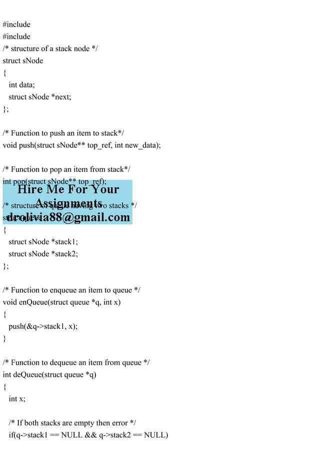 #includestdio.h#includestdlib.h structure of a stack node .pdf