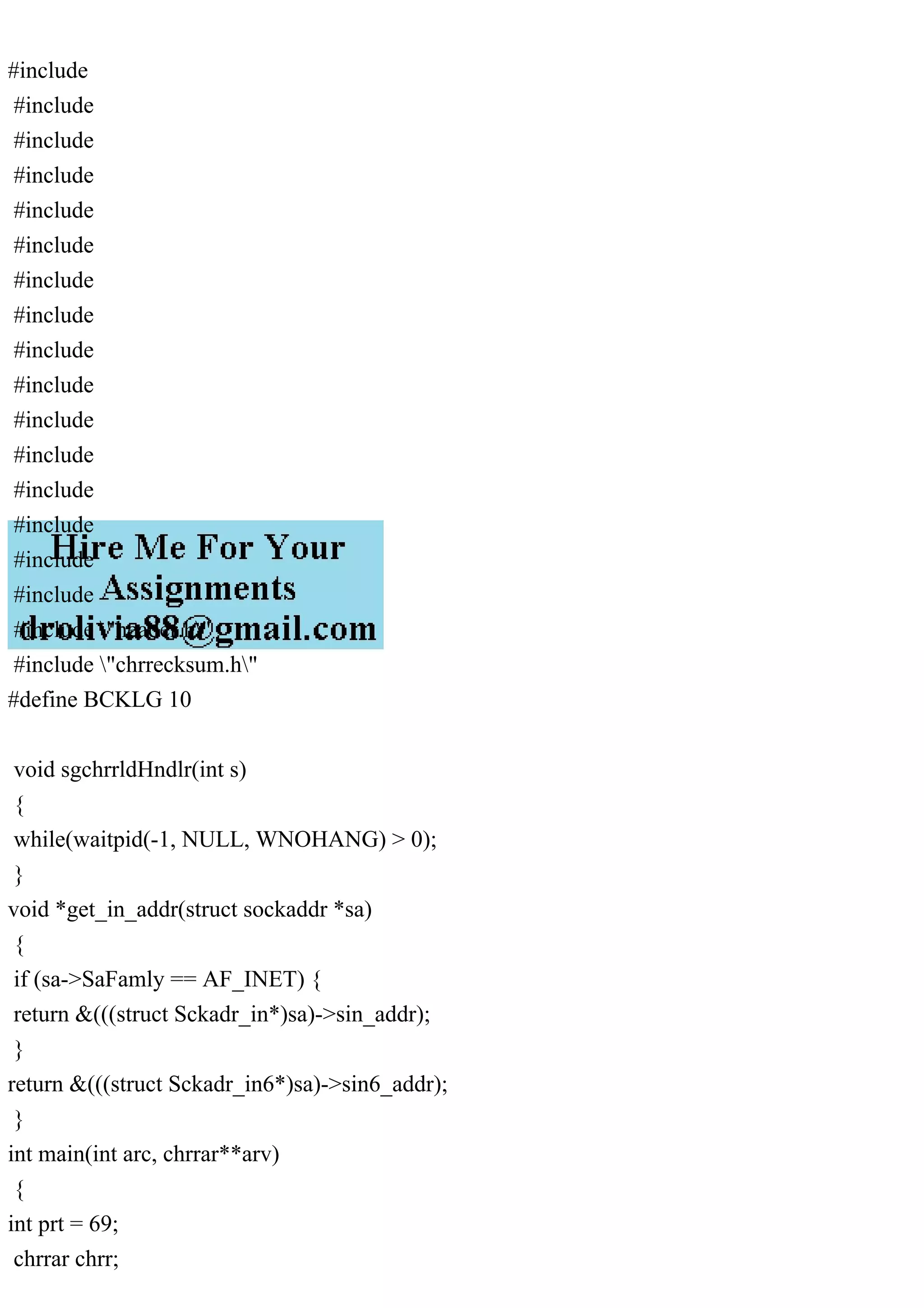 #include stdio.h #include stdlib.h #include unistd.h #in.pdf
