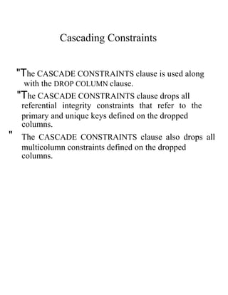 e computer notes - Including constraints | PDF