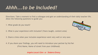 Including inclusion sharing the classroom for student success | PPT