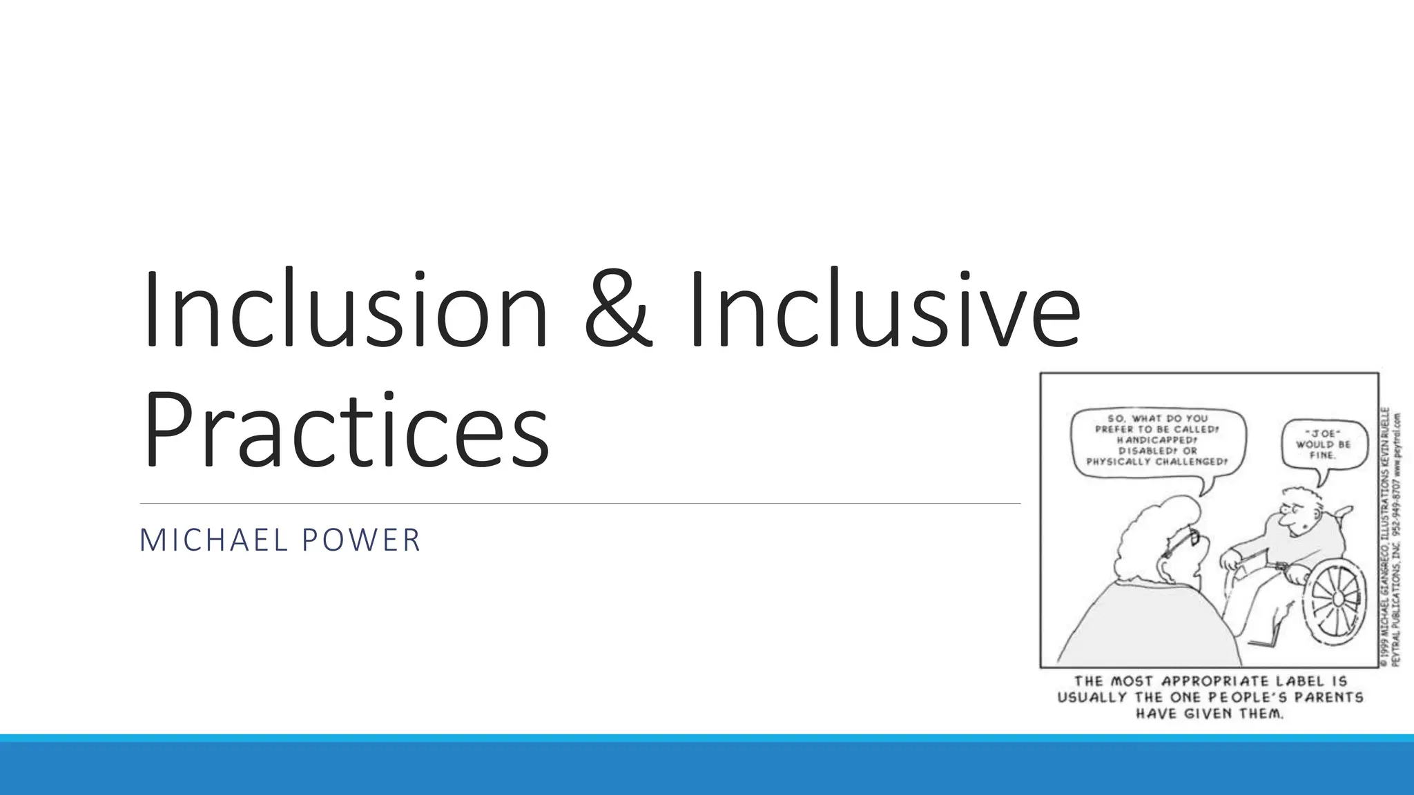 Inclusion & Inclusive Practice | PPTX