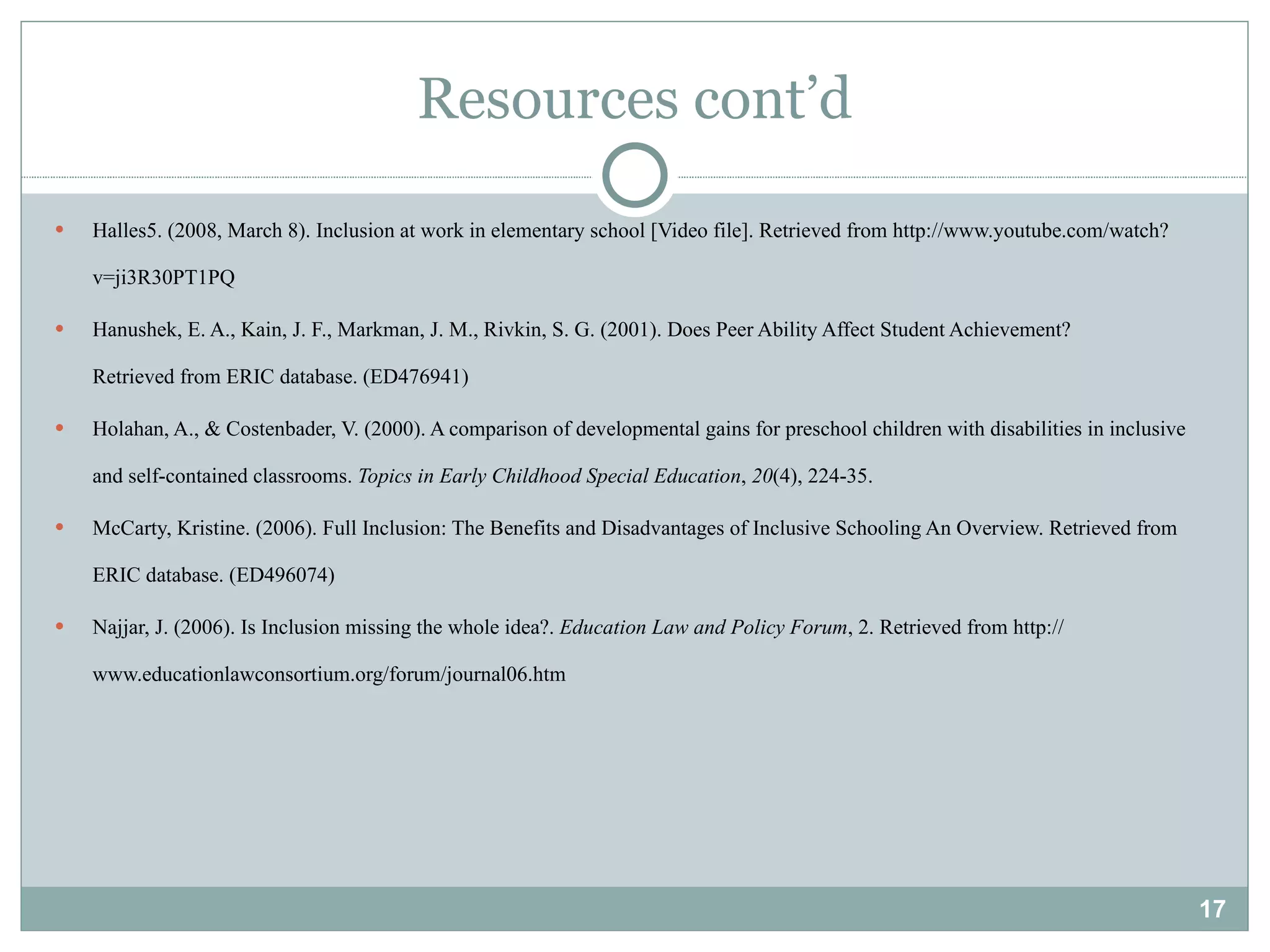 Inclusion: Pros & Cons | PPT