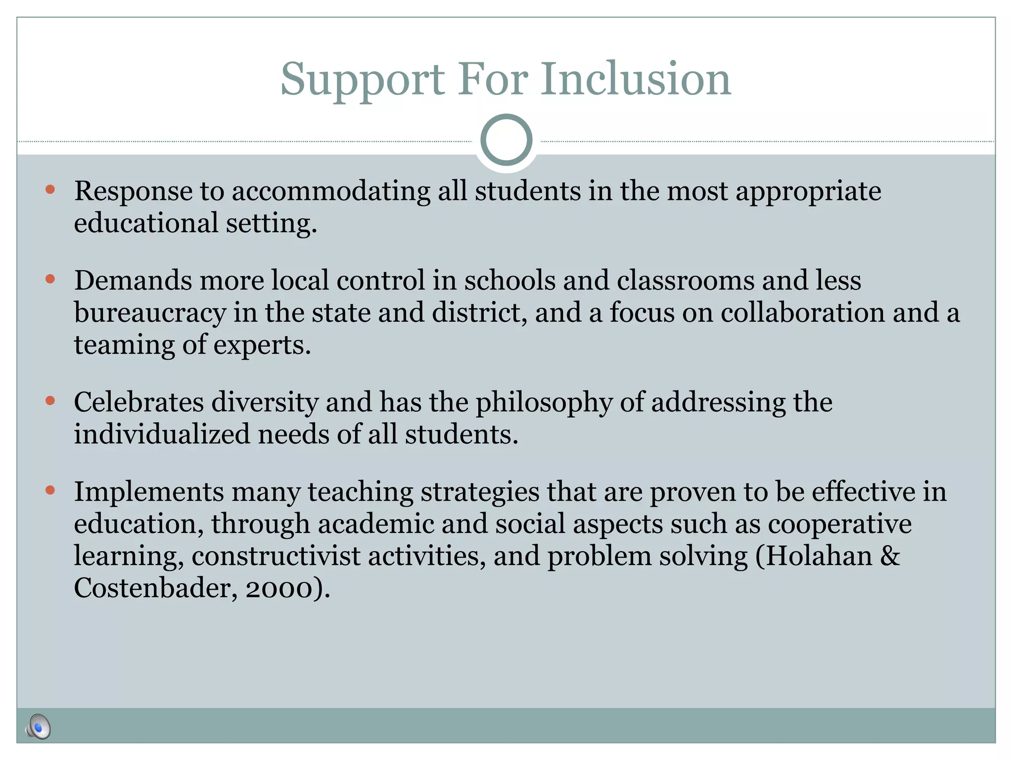 Inclusion: Pros & Cons | PPT