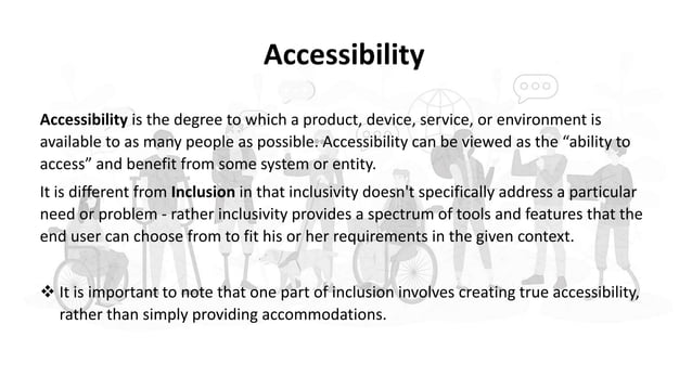 Inclusion and Accessibility | PPTX