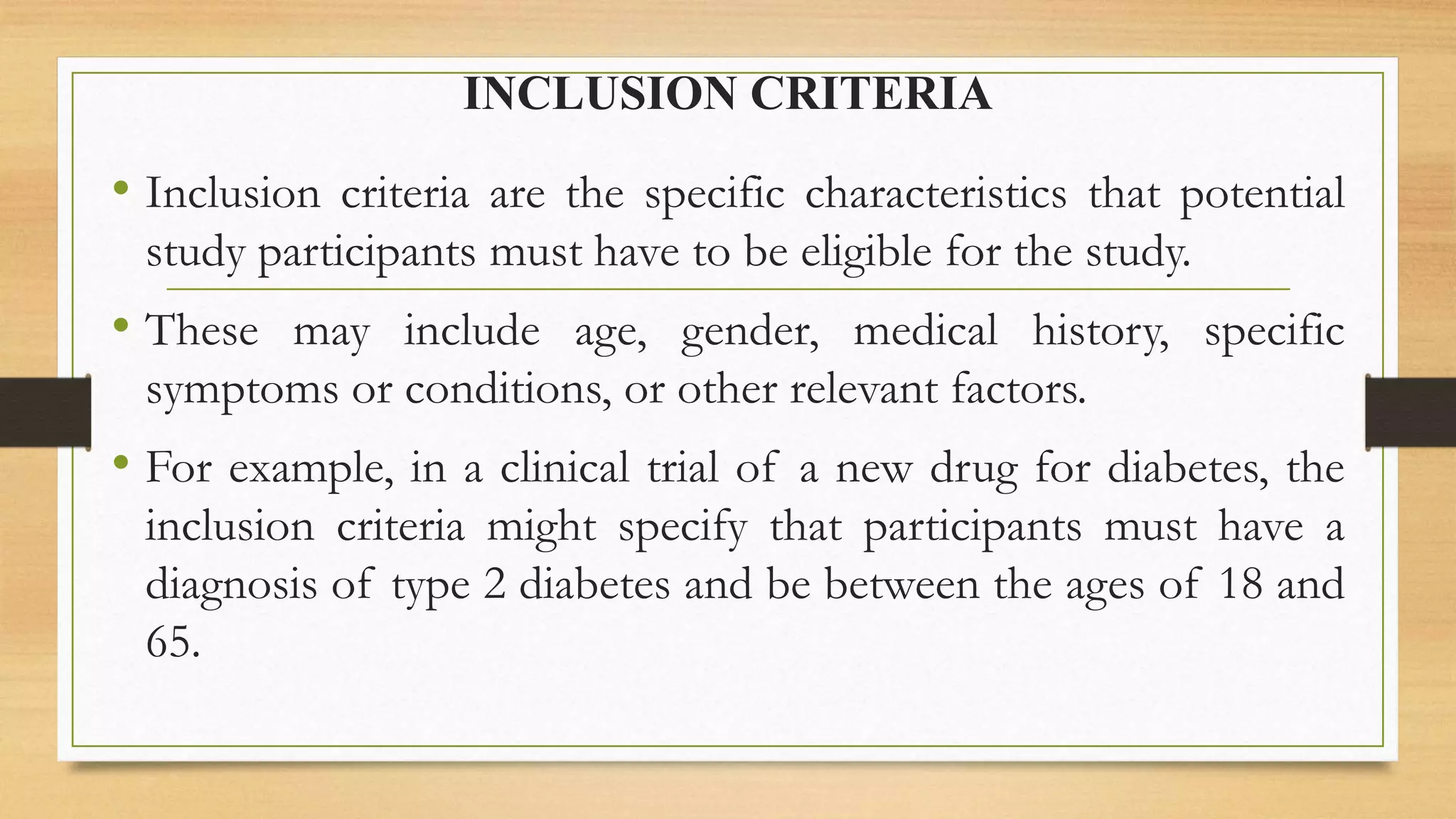 INCLUSION AND EXCLUSION CRITERIA session ACRM.pptx
