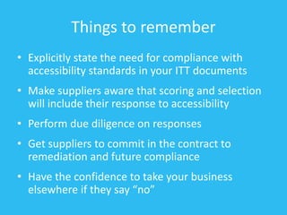 Inclusion and procurement | PPTX