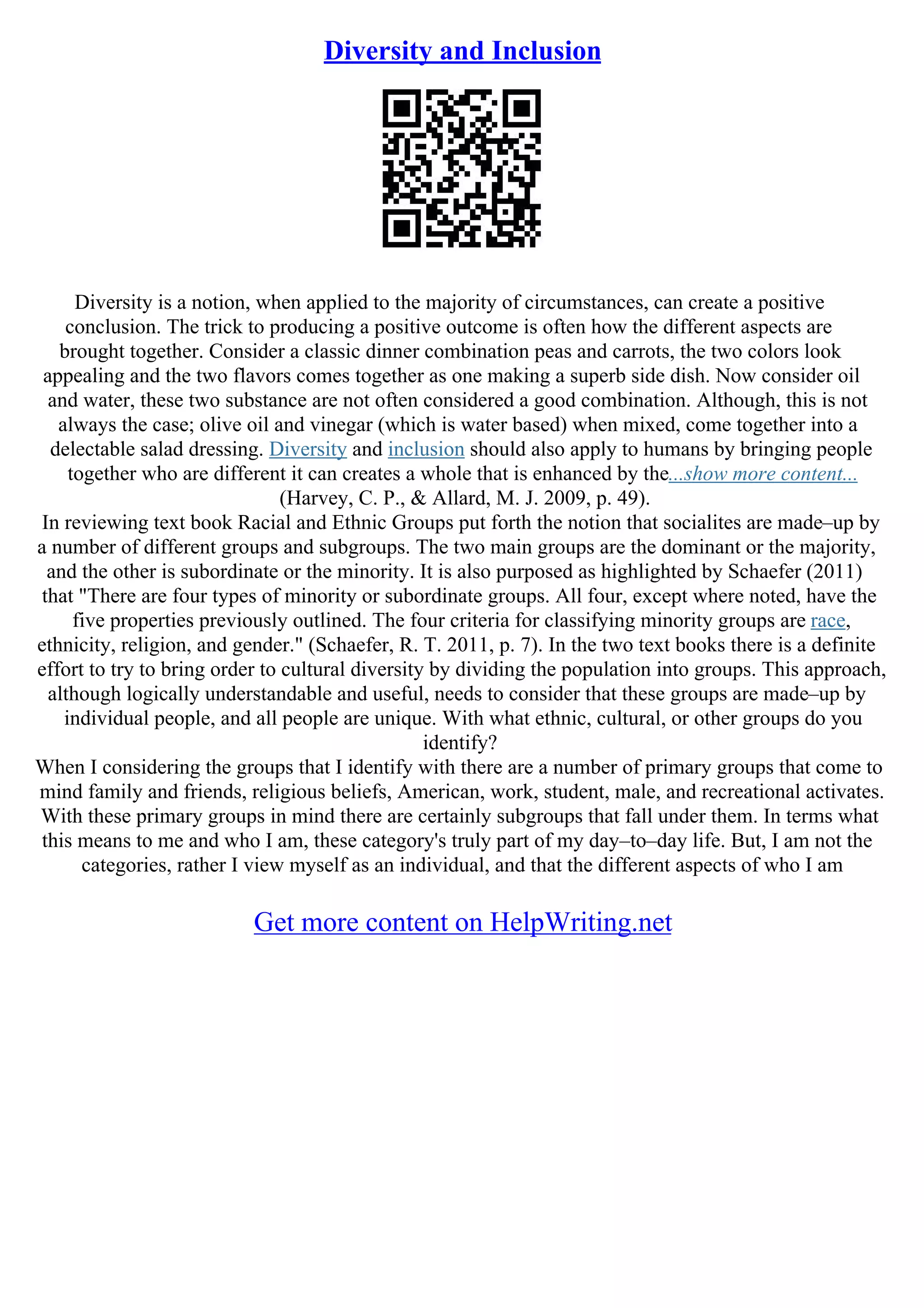 Inclusion Essay | PDF