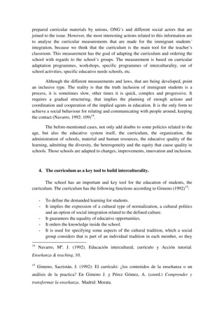 INCLUSION AND INTERCULTURAL CURRICULUM | PDF