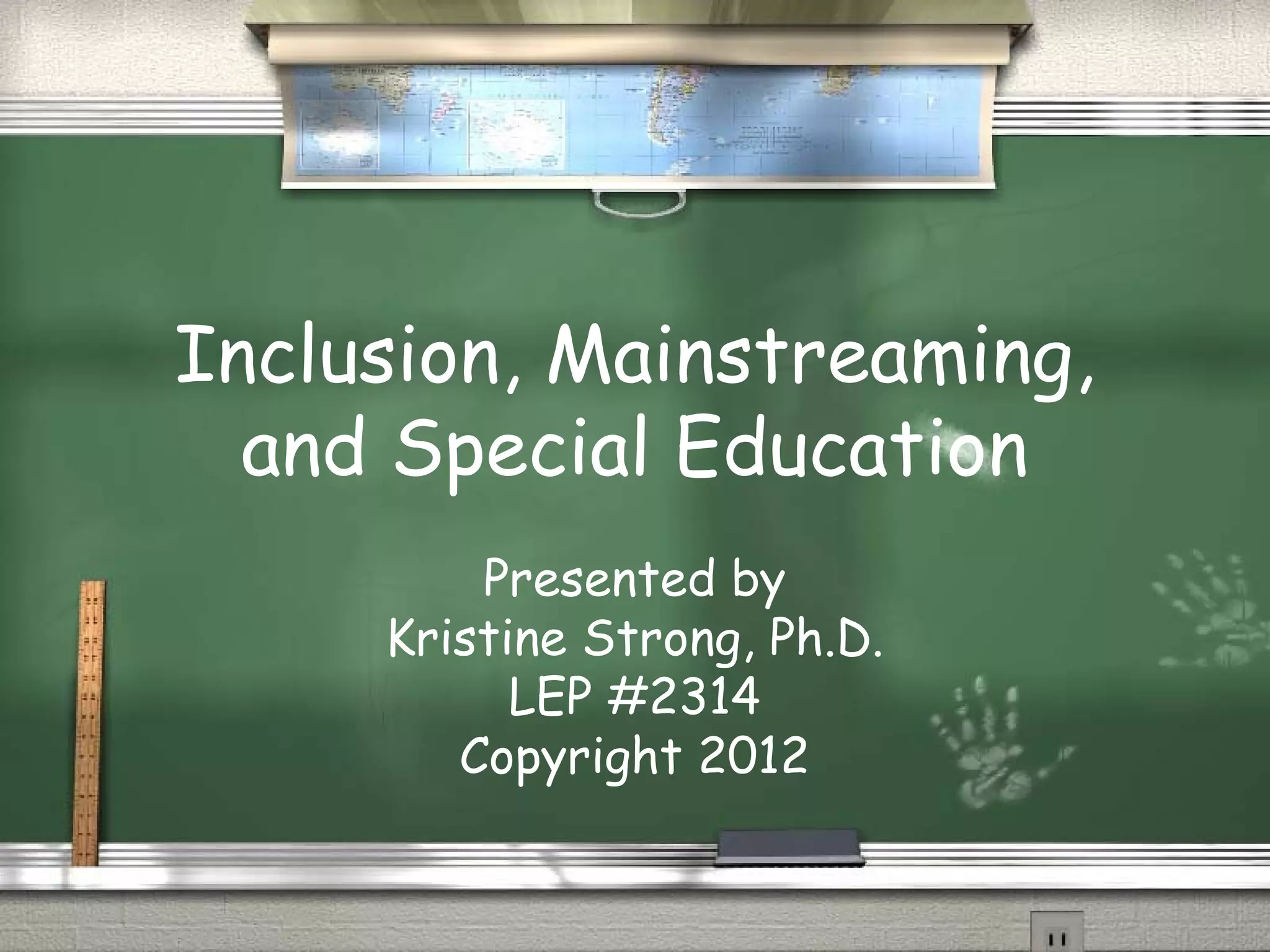 Inclusion & Mainstreaming 1 | PPT