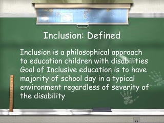 Inclusion & Mainstreaming 1 | PPT
