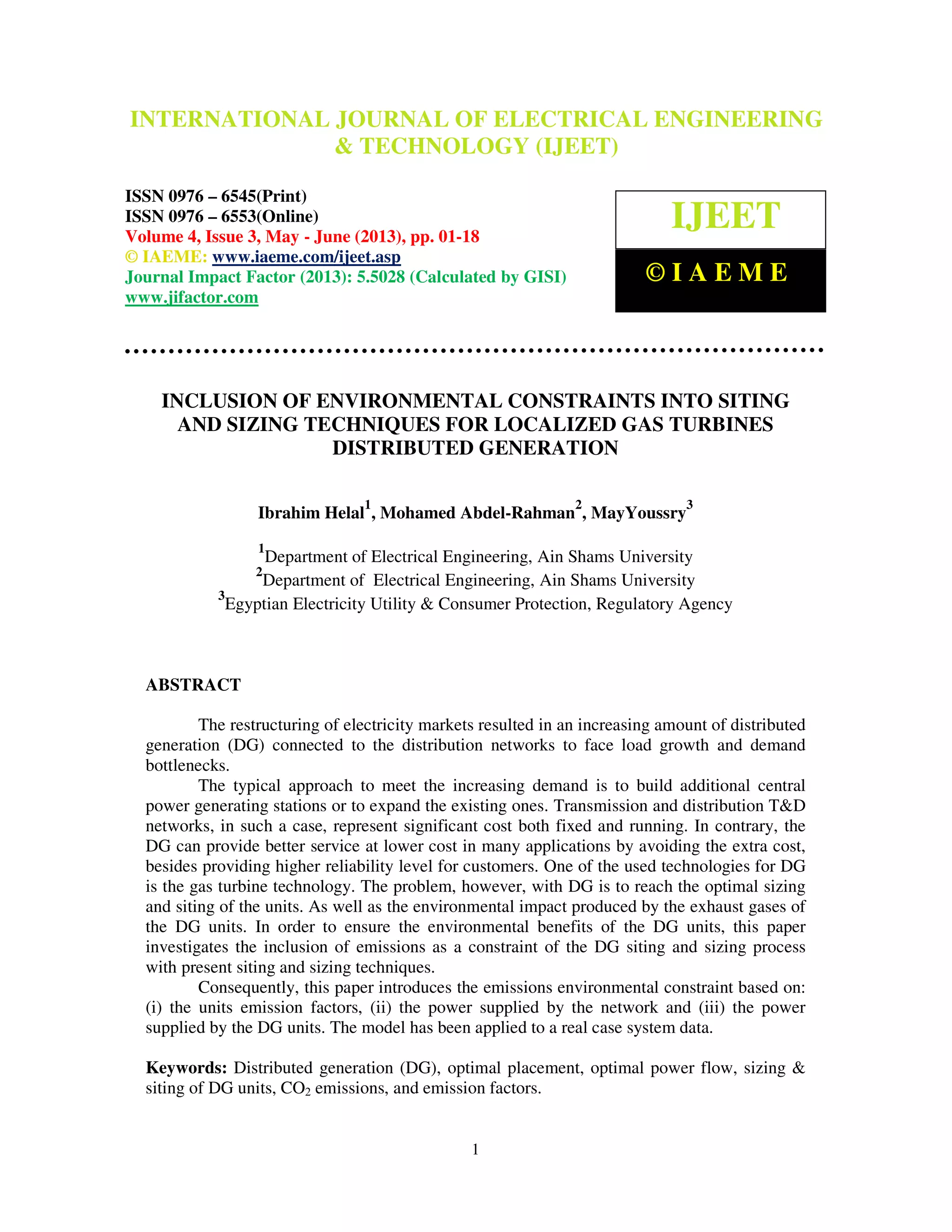 Inclusion of environmental constraints into siting and sizing | PDF Inclusion of environmental constraints into siting and sizing | PDF