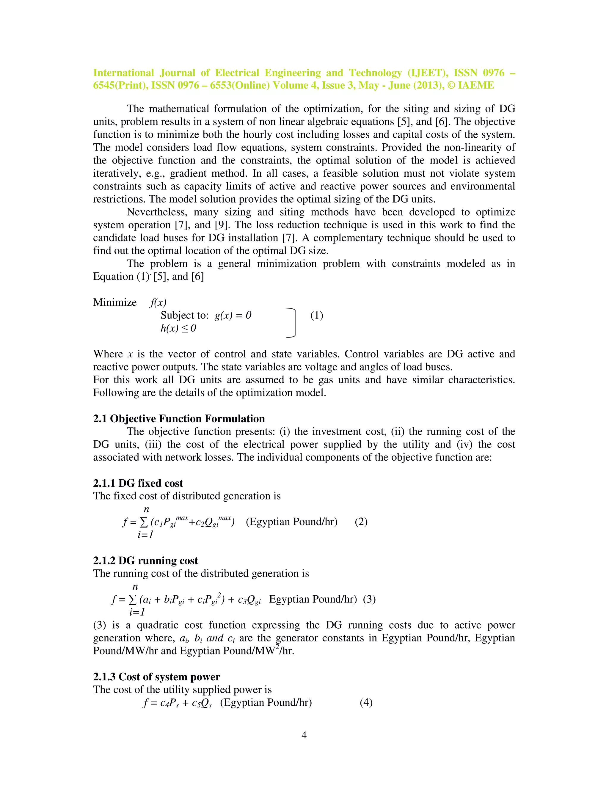 Inclusion of environmental constraints into siting and sizing | PDF