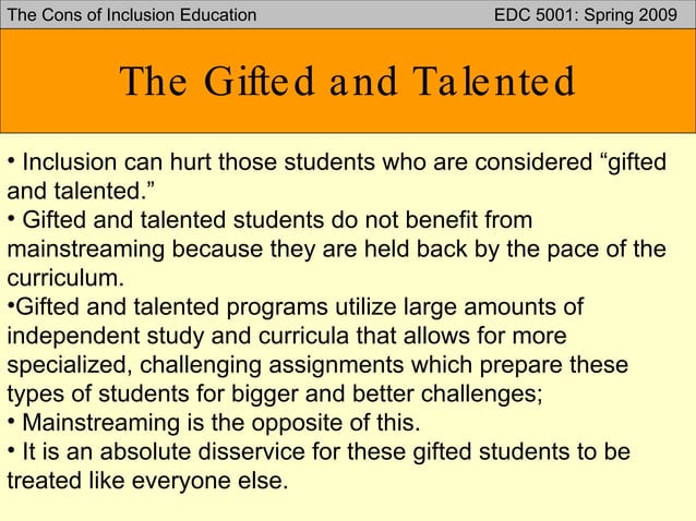 Cons of Inclusion Education | PPT | Special Needs Kids | Parenting