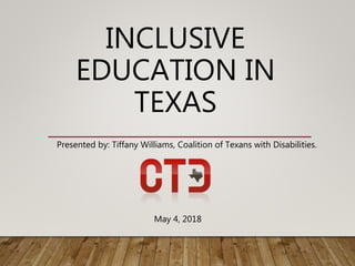 Inclusive Education in Texas | PPT