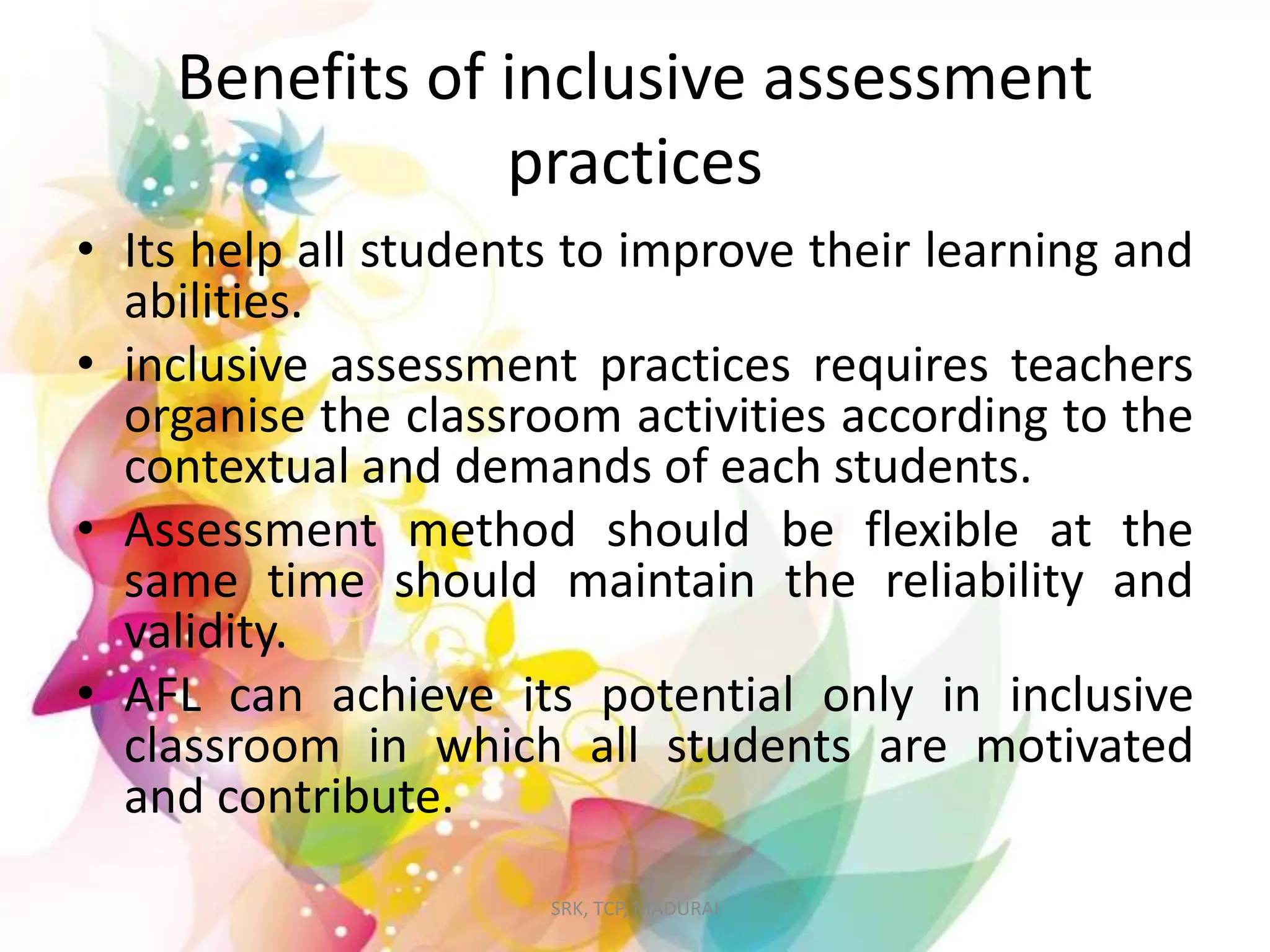 Assessment in Inclusive Practices | PPTX