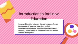 Inclusive Education in philippine settings | PPTX