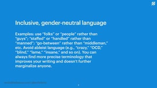 Auditing for Inclusive Content | PPT