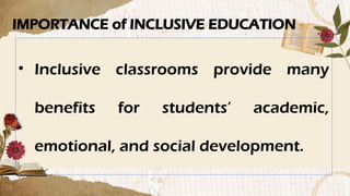 INCLUSIVE-EDUCATION- powerpoint lesson for teachers | PPTX