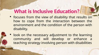 INCLUSIVE-EDUCATION- powerpoint lesson for teachers | PPTX