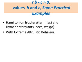 Inclusive Fitness Hamilton Rule | PPTX