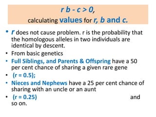 Inclusive Fitness Hamilton Rule | PPTX