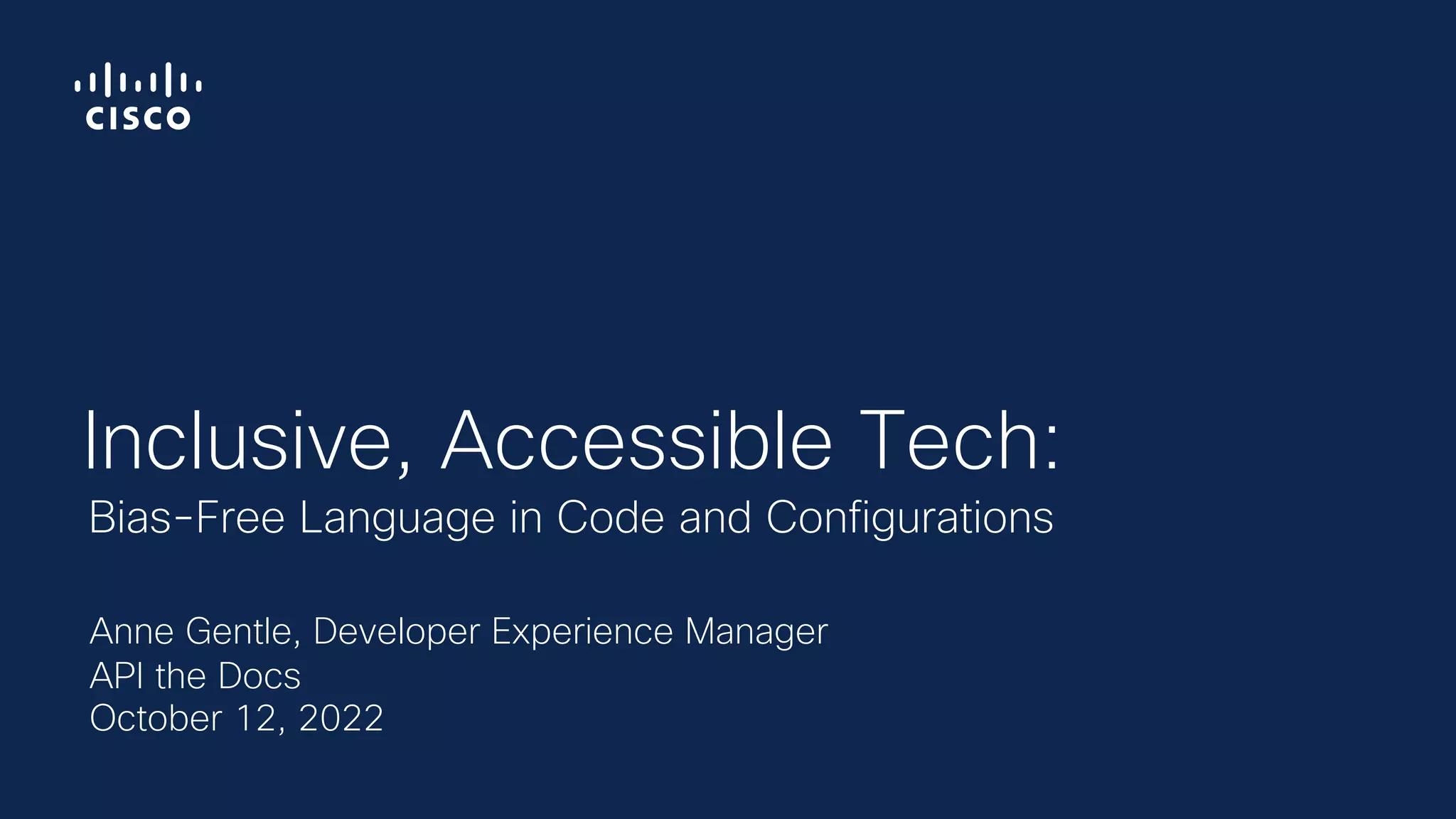 Inclusive, Accessible Tech: Bias-Free Language in Code and ...