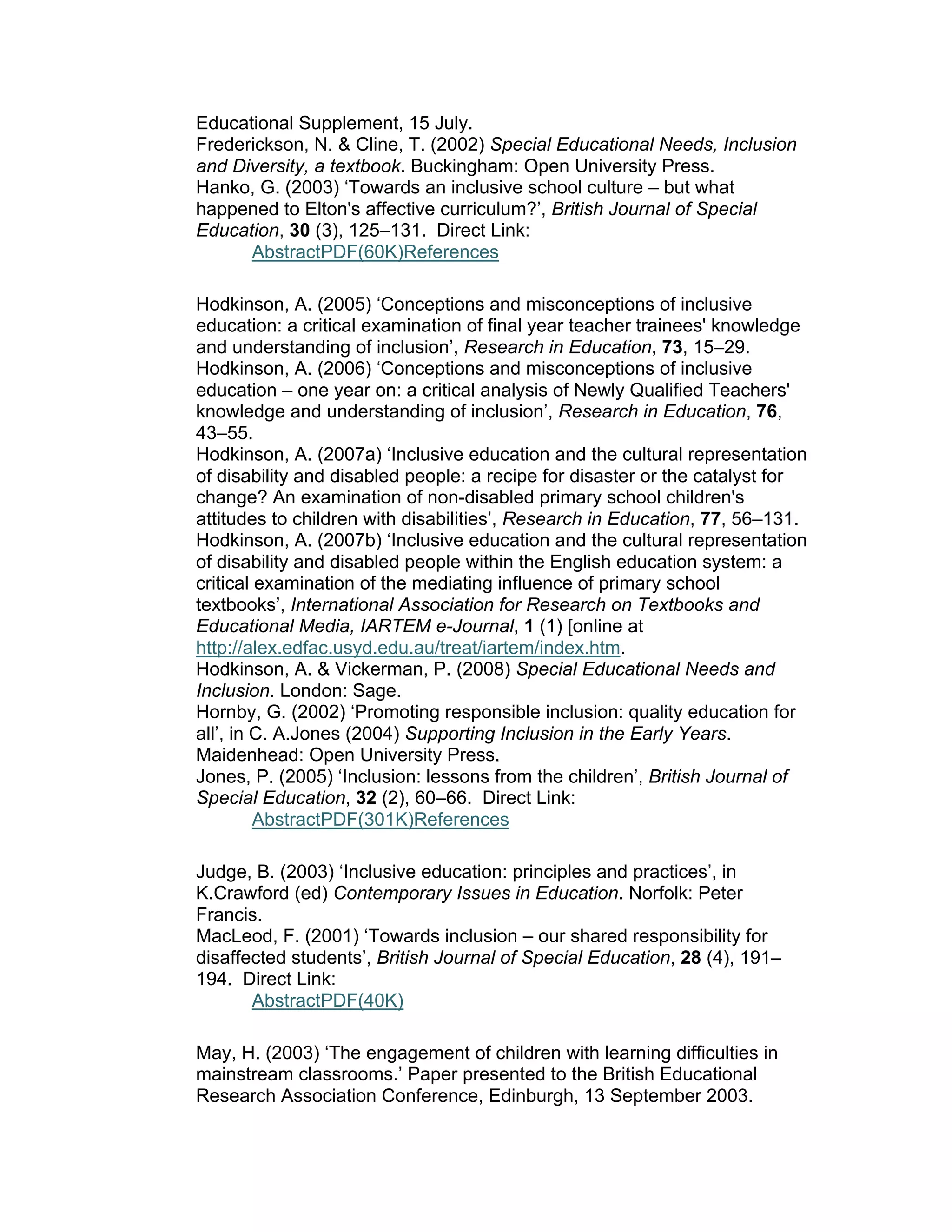 Inclusive and special education | PDF